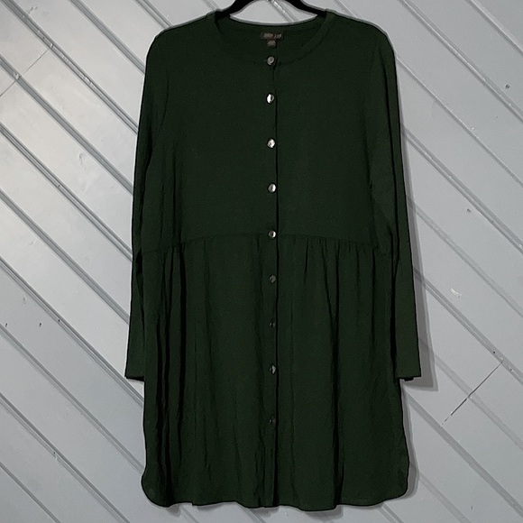 J. Jill | Dresses | J Jill Wearever Collection Green Button Down Long ...